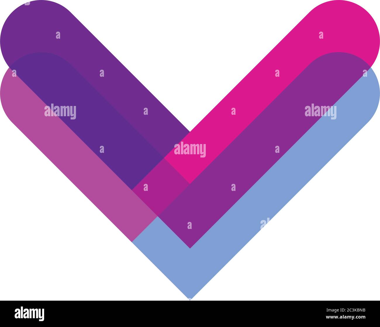 geometric and abstract check mark flat style icon design, shape and ...