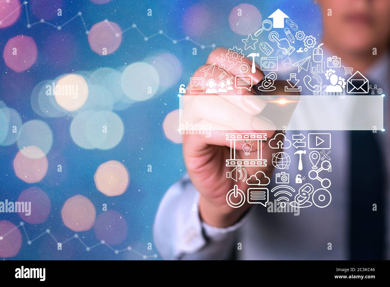 Information Digital Technology Network Connection Infographic Elements ...