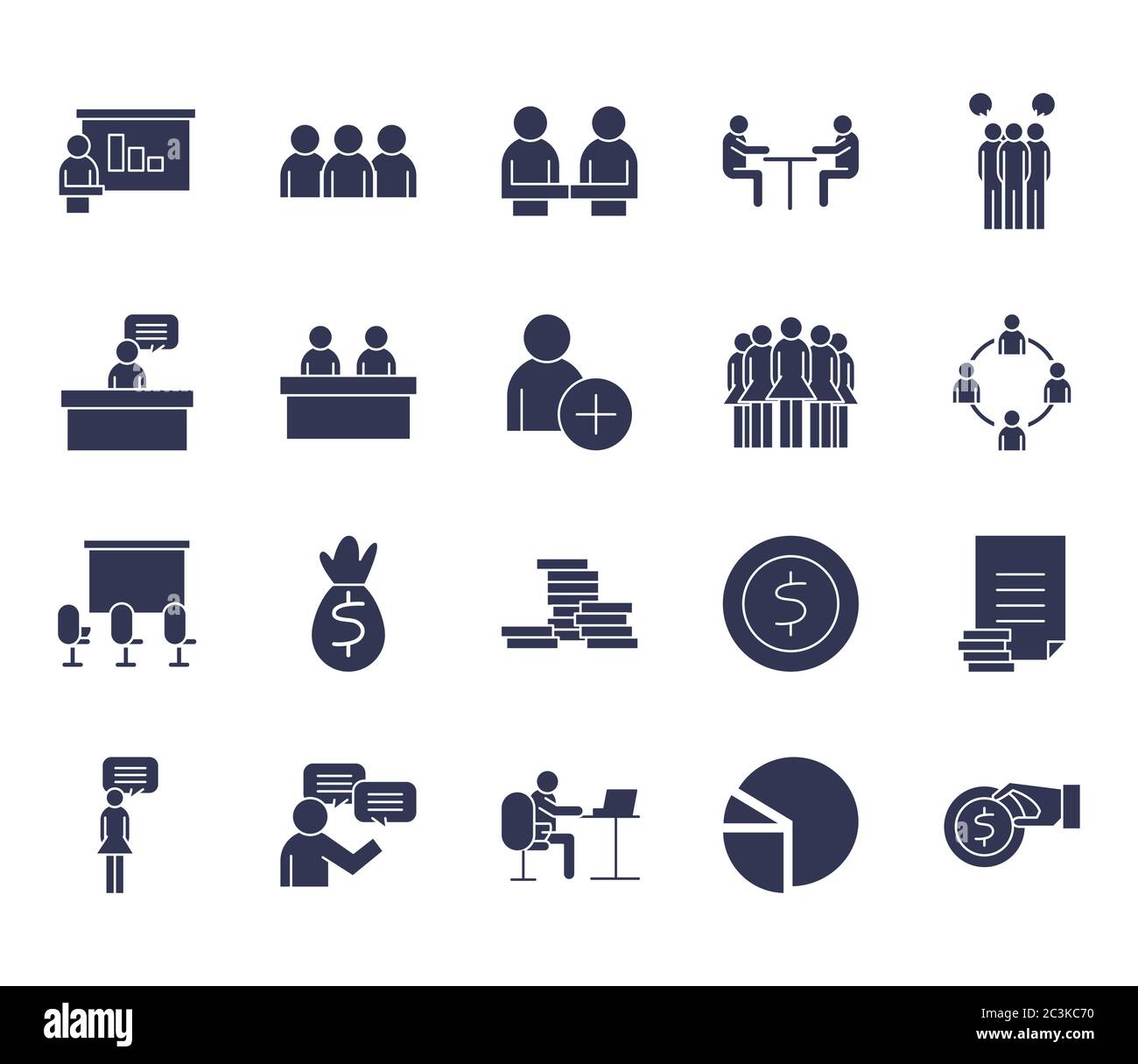 People flat style icon set design of Person profile social ...