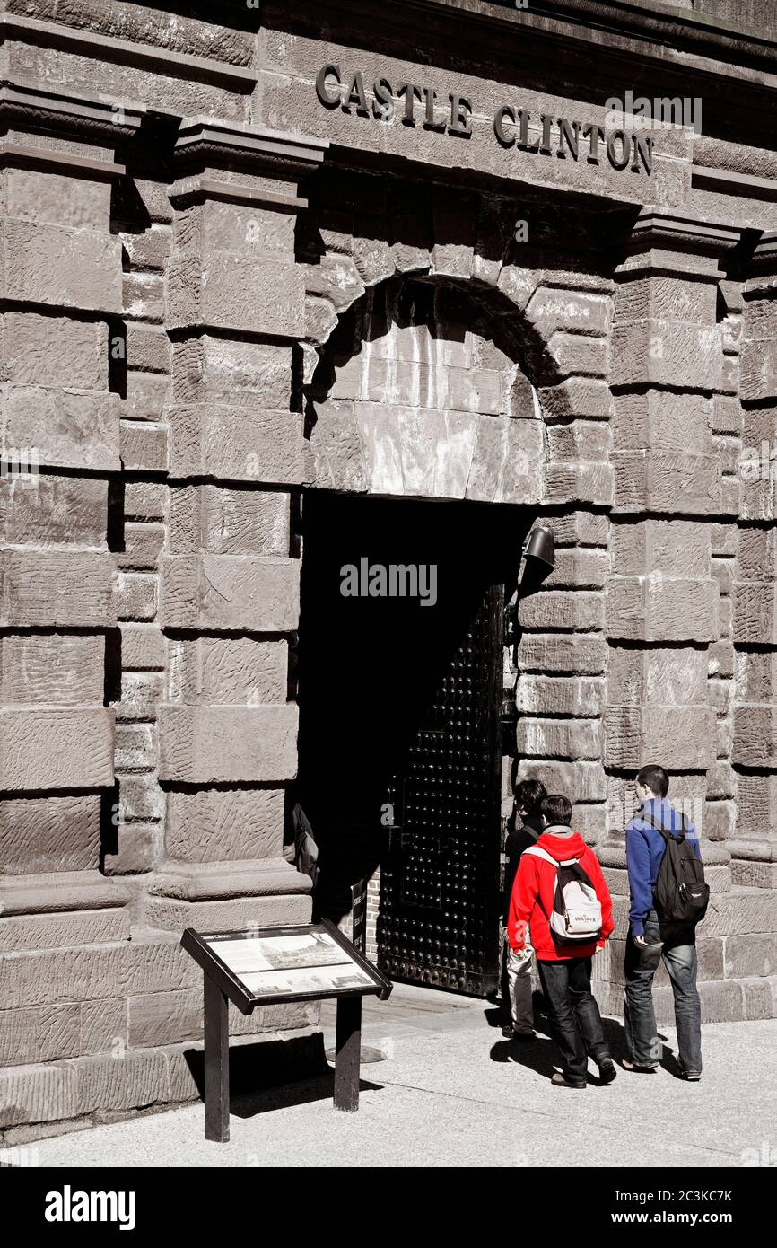 Clinton castle in Battery Park, Lower Manhattan, New York City, New ...