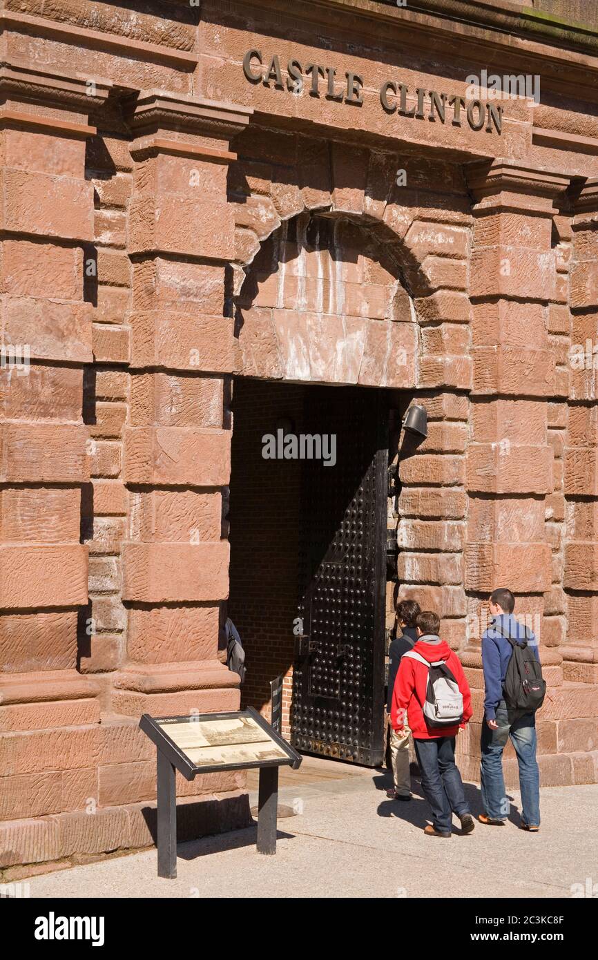 Clinton castle in Battery Park, Lower Manhattan, New York City, New ...