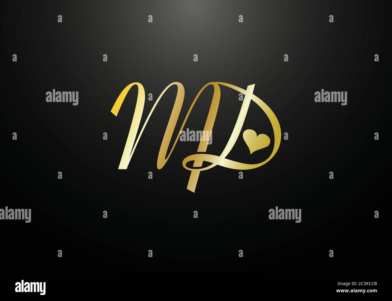 Initial Monogram Letter M D Logo Design Vector Template. M D Letter ...