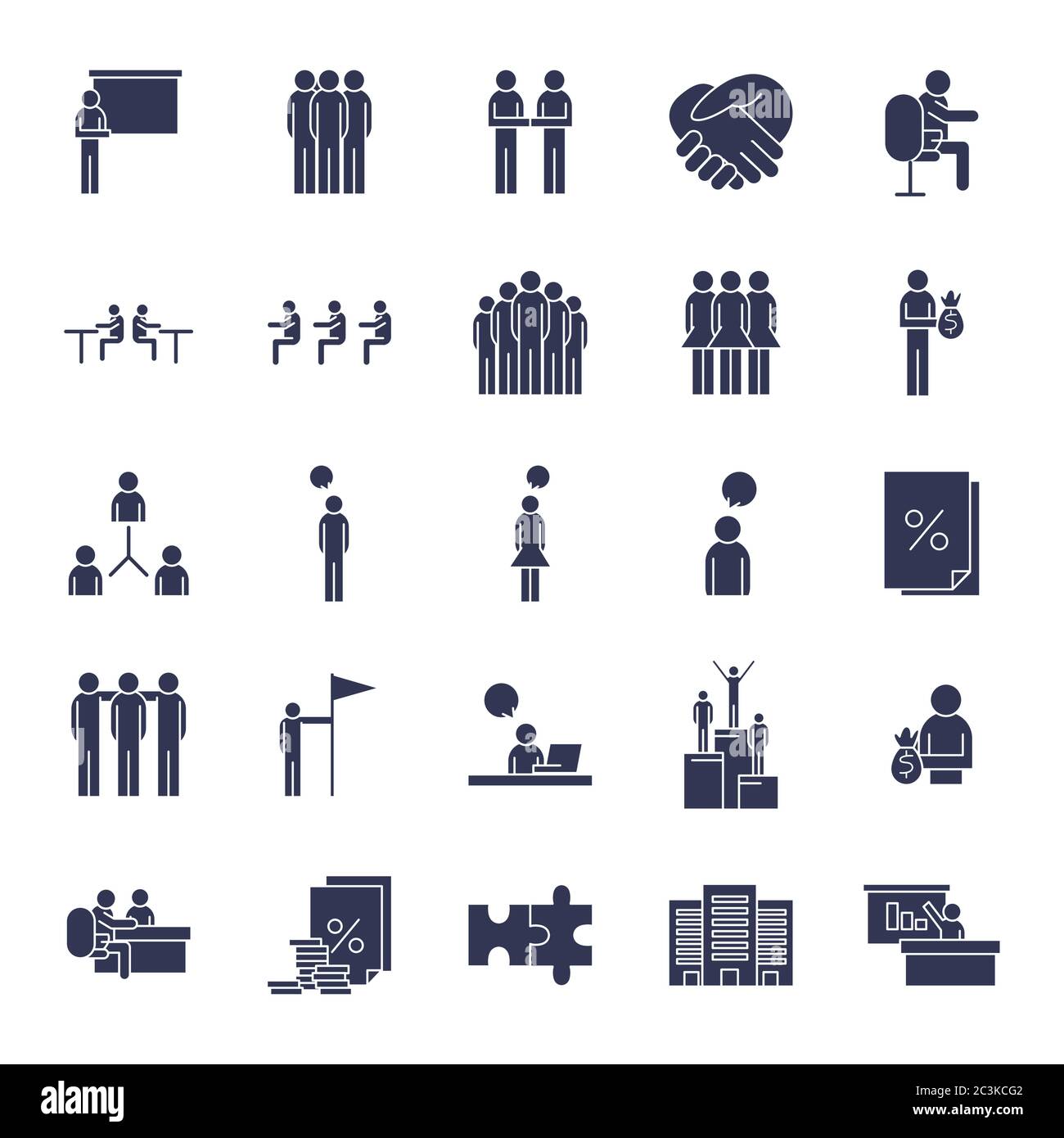 People flat style icon set design of Person profile social ...