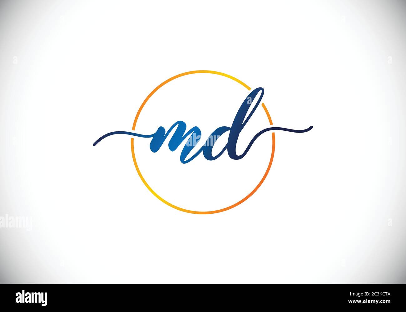 Initial Monogram Letter M D Logo Design Vector Template. M D Letter ...