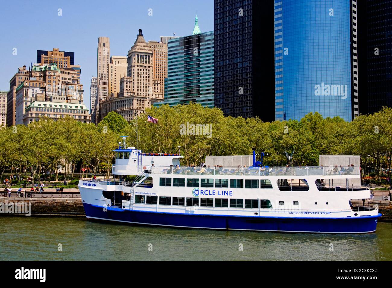 Circle Line Ferry at Battery Park, Lower Manhattan, New York City, New ...
