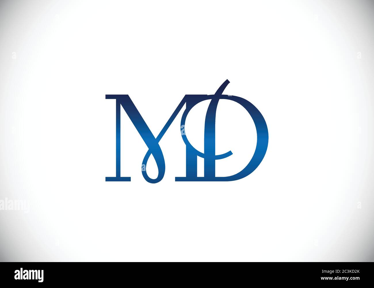 Initial Monogram Letter M D Logo Design Vector Template. M D Letter ...