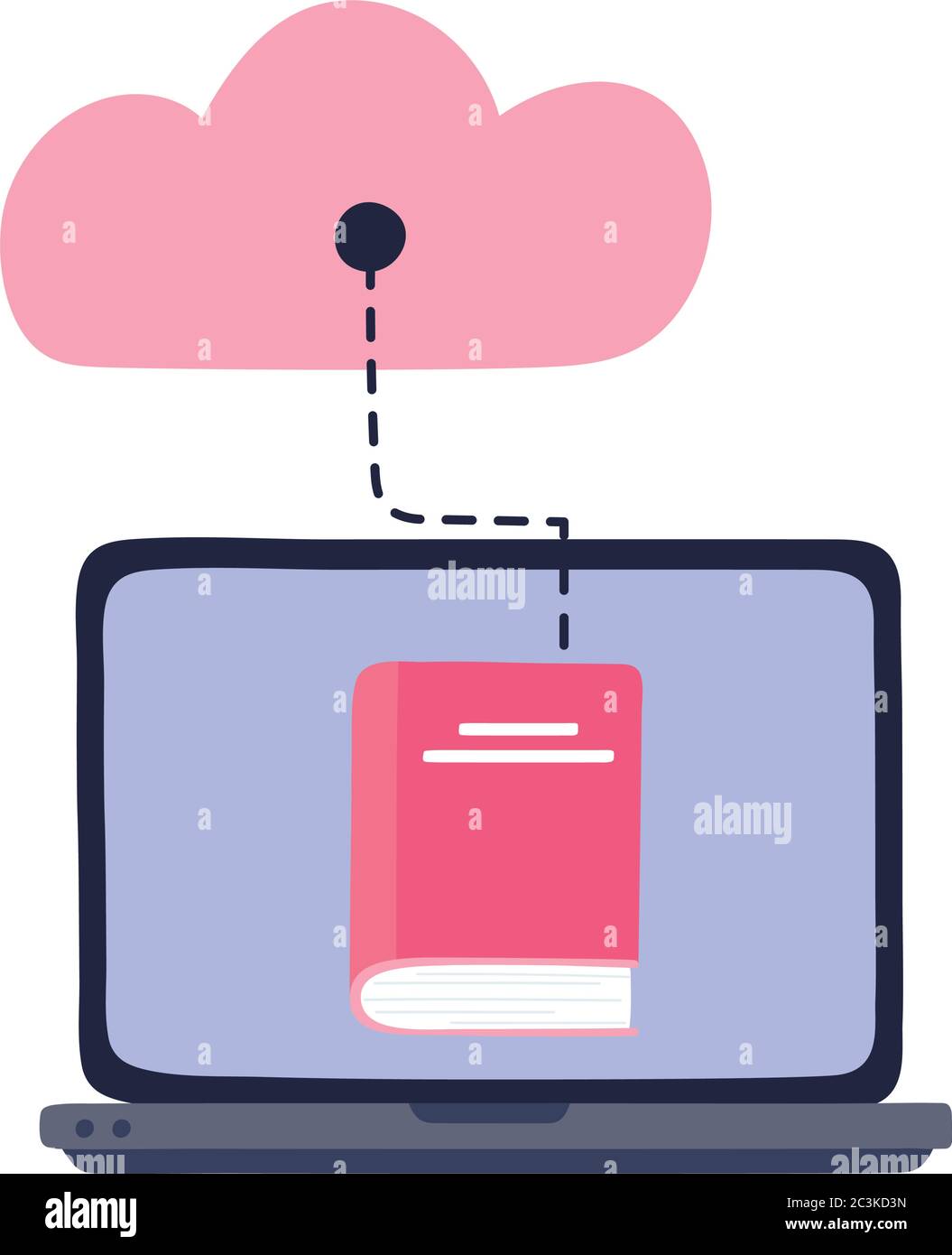 online training, computer and cloud storage book, education and courses ...