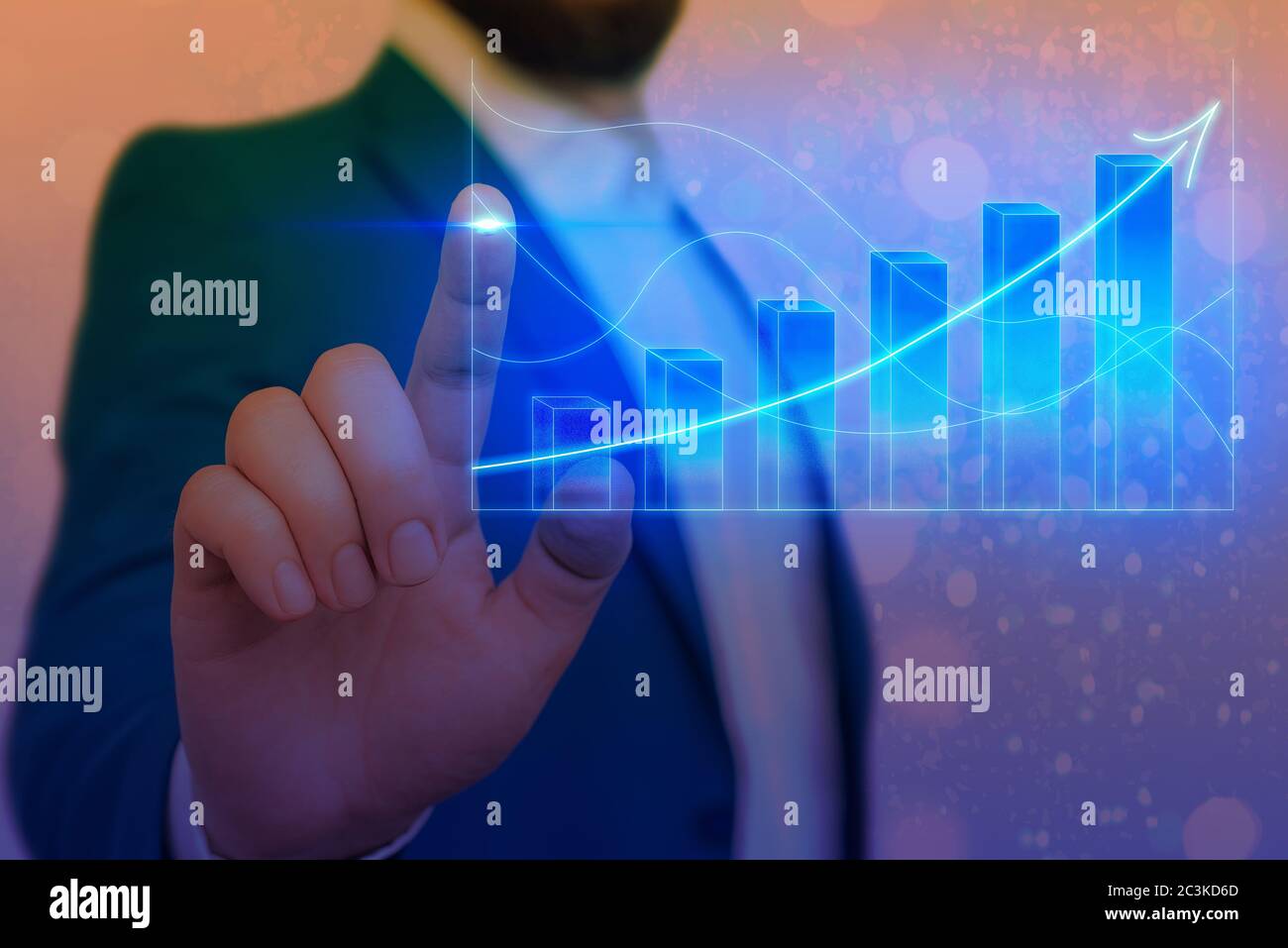 Arrow Symbol Going Upward Denoting Points Showing Significant ...