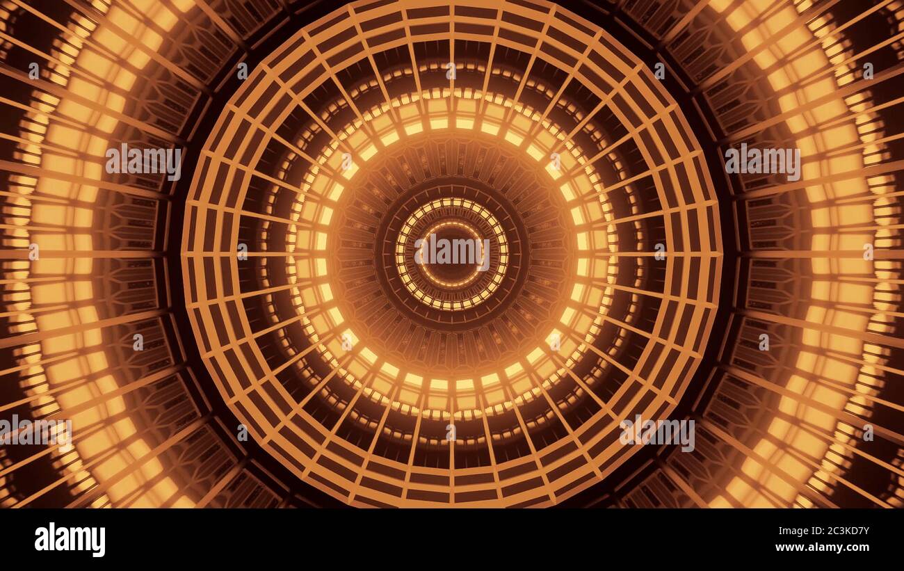 Graphic 3D rendering illustration of brown and yellow lights - perfect ...
