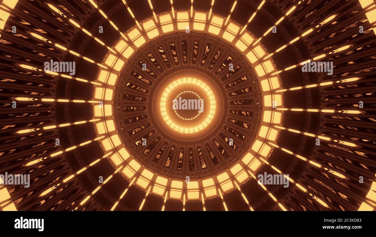 Graphic 3D rendering illustration of brown and yellow lights - perfect ...