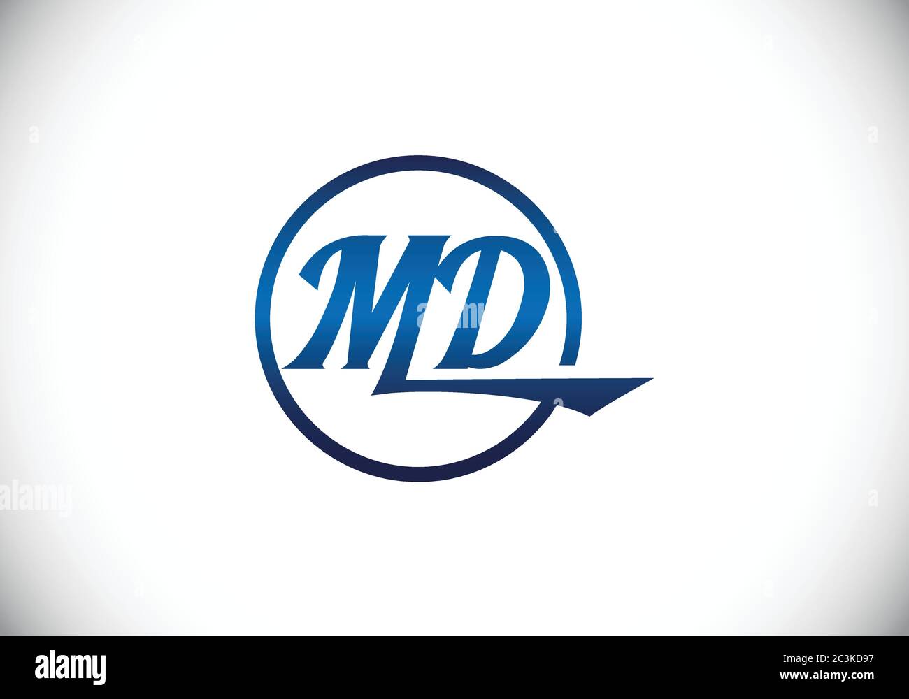 Initial Monogram Letter M D Logo Design Vector Template. M D Letter ...