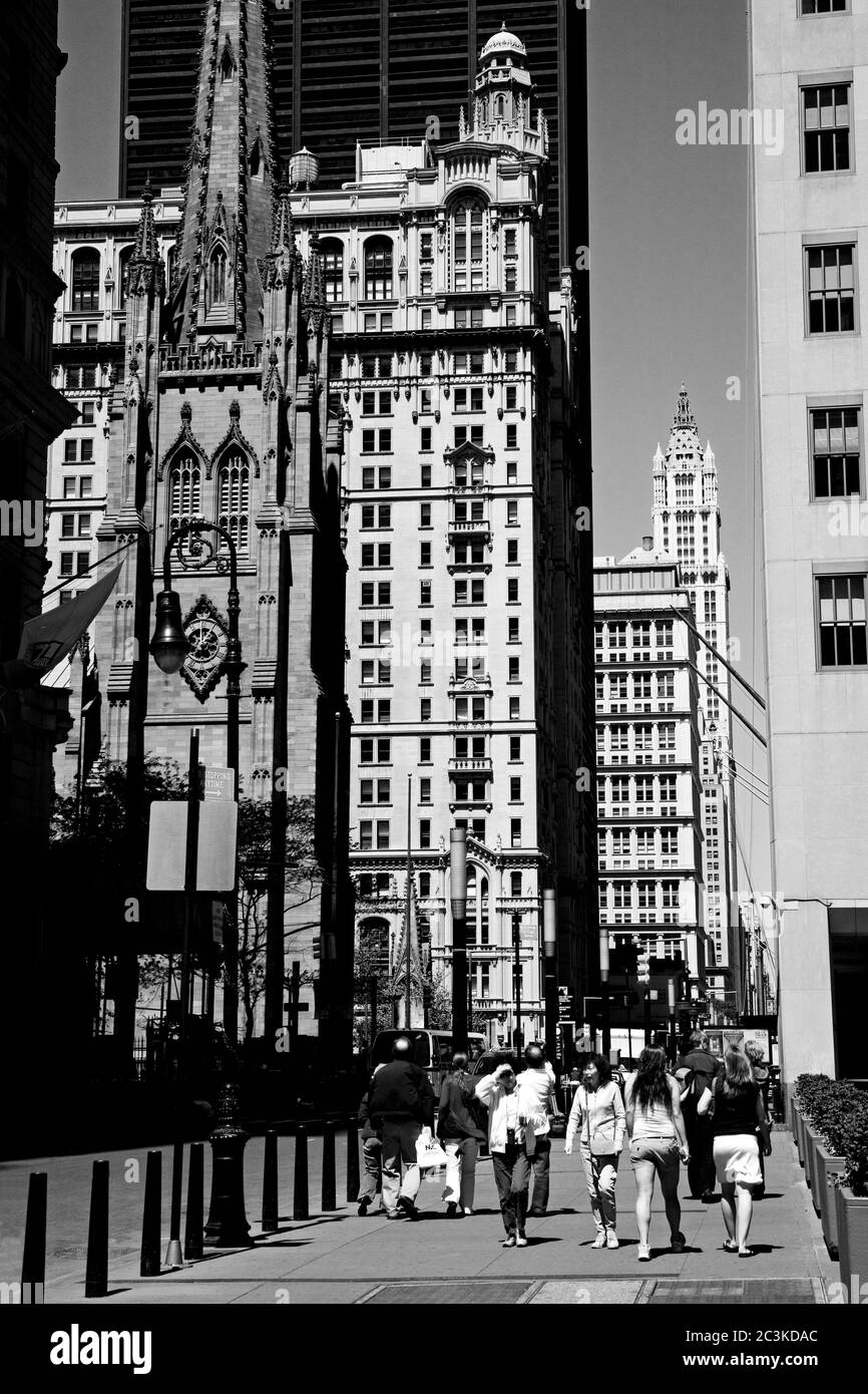 Broadway Avenue in Lower Manhattan, New York City, New York, USA Stock ...