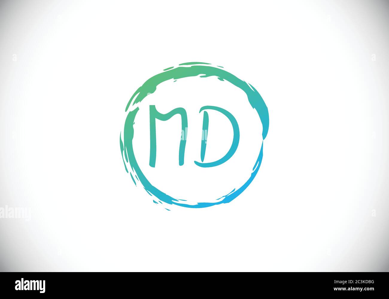 Initial Monogram Letter M D Logo Design Vector Template. M D Letter ...