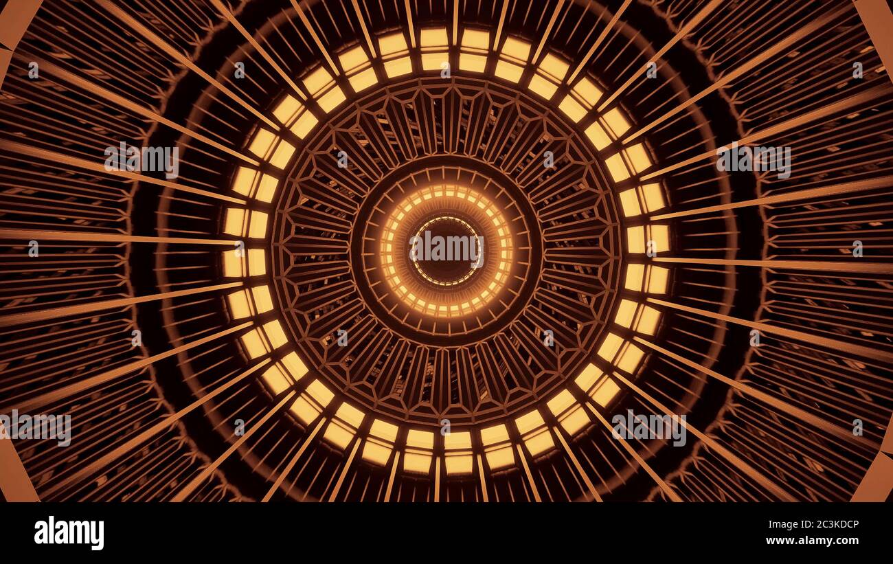 Graphic 3D rendering illustration of brown and yellow lights - perfect ...