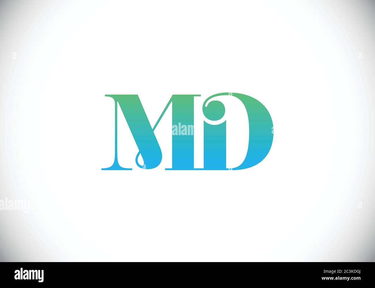 Initial Monogram Letter M D Logo Design Vector Template. M D Letter ...