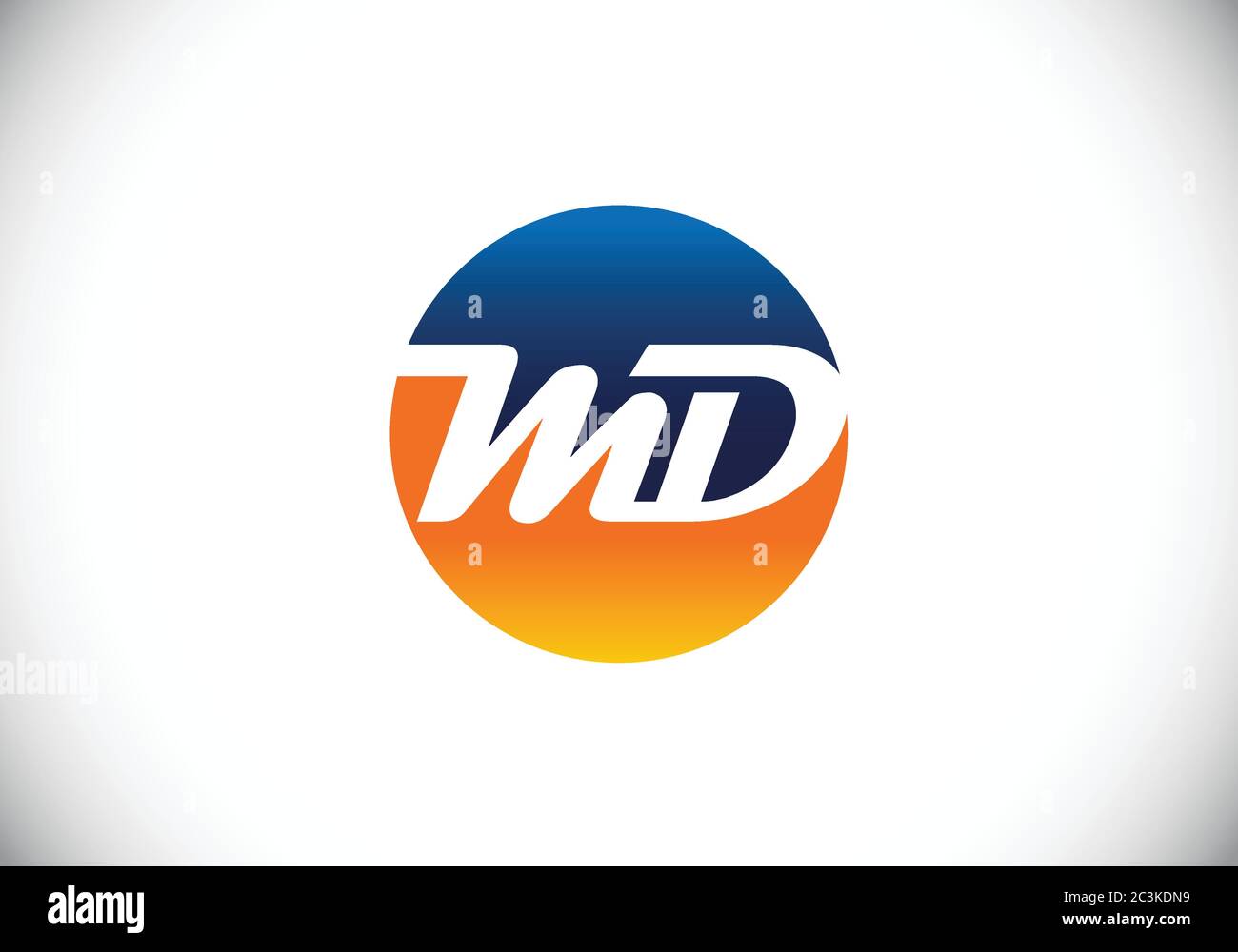 Initial Monogram Letter M D Logo Design Vector Template. M D Letter ...