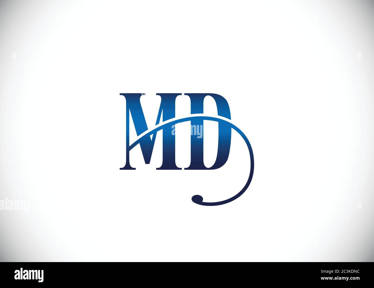 Initial Monogram Letter M D Logo Design Vector Template. M D Letter ...