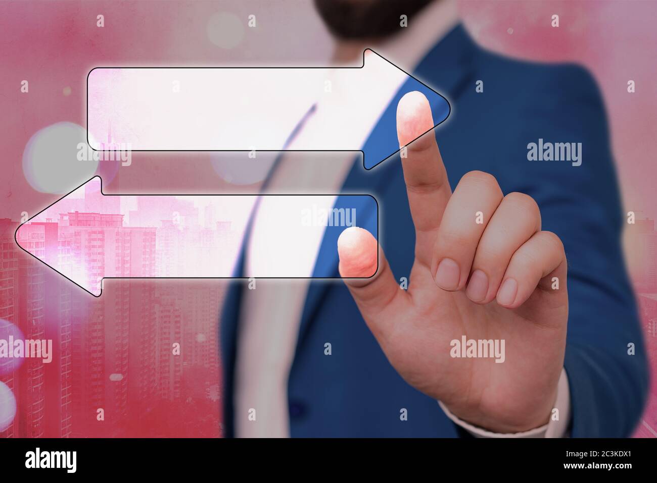 Competitiveness Symbol In Diverging Opposite Views Business Choice ...