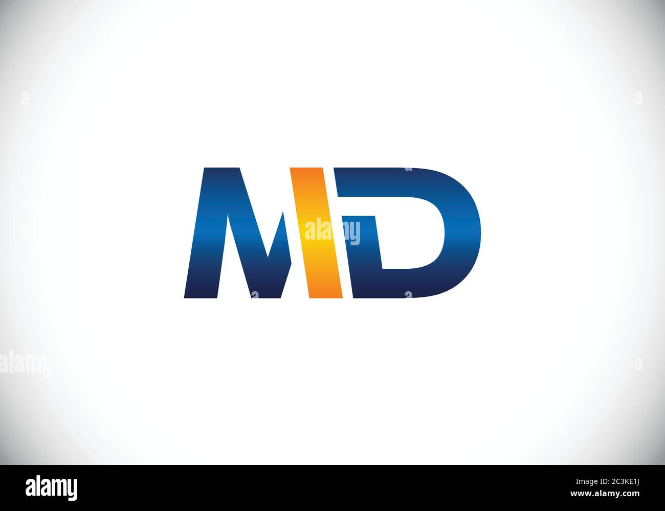Initial Monogram Letter M D Logo Design Vector Template. M D Letter ...