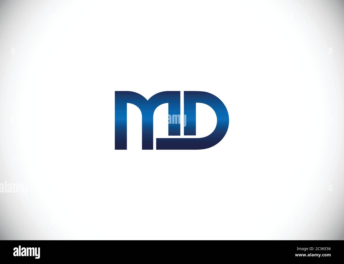 Initial Monogram Letter M D Logo Design Vector Template. M D Letter ...