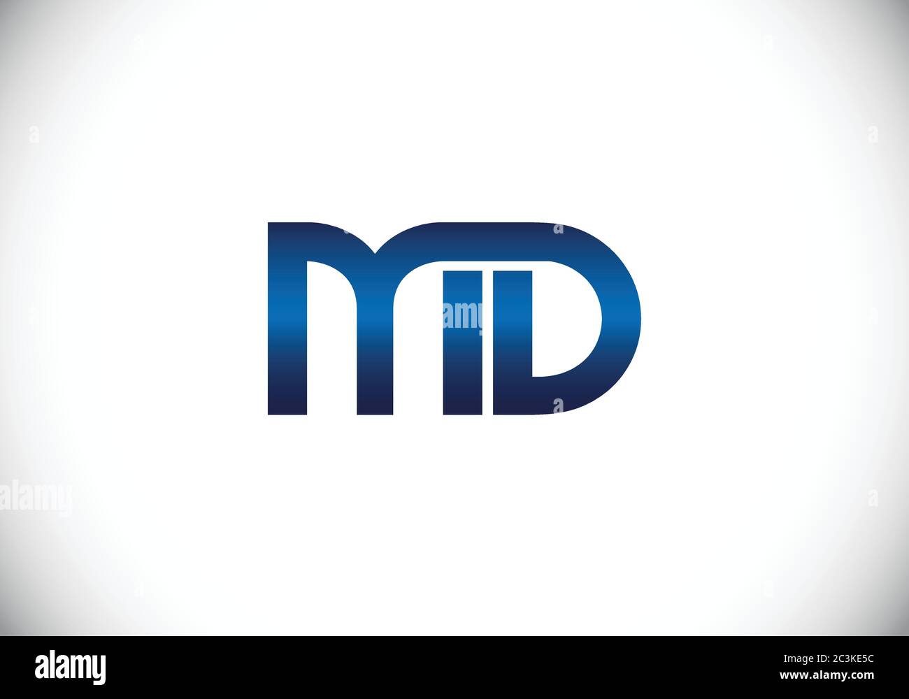 Initial Monogram Letter M D Logo Design Vector Template. M D Letter ...