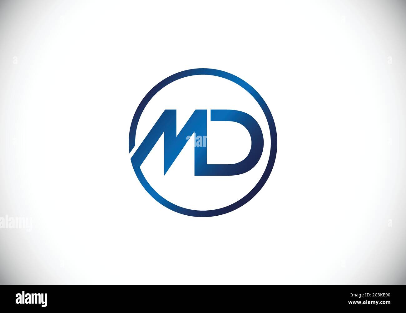 Initial Monogram Letter M D Logo Design Vector Template. M D Letter ...