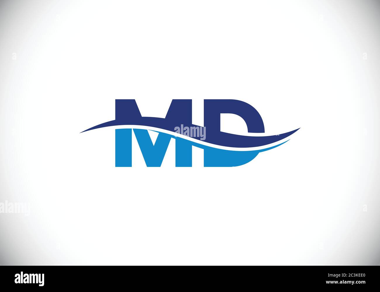 Initial Monogram Letter M D Logo Design Vector Template. M D Letter ...