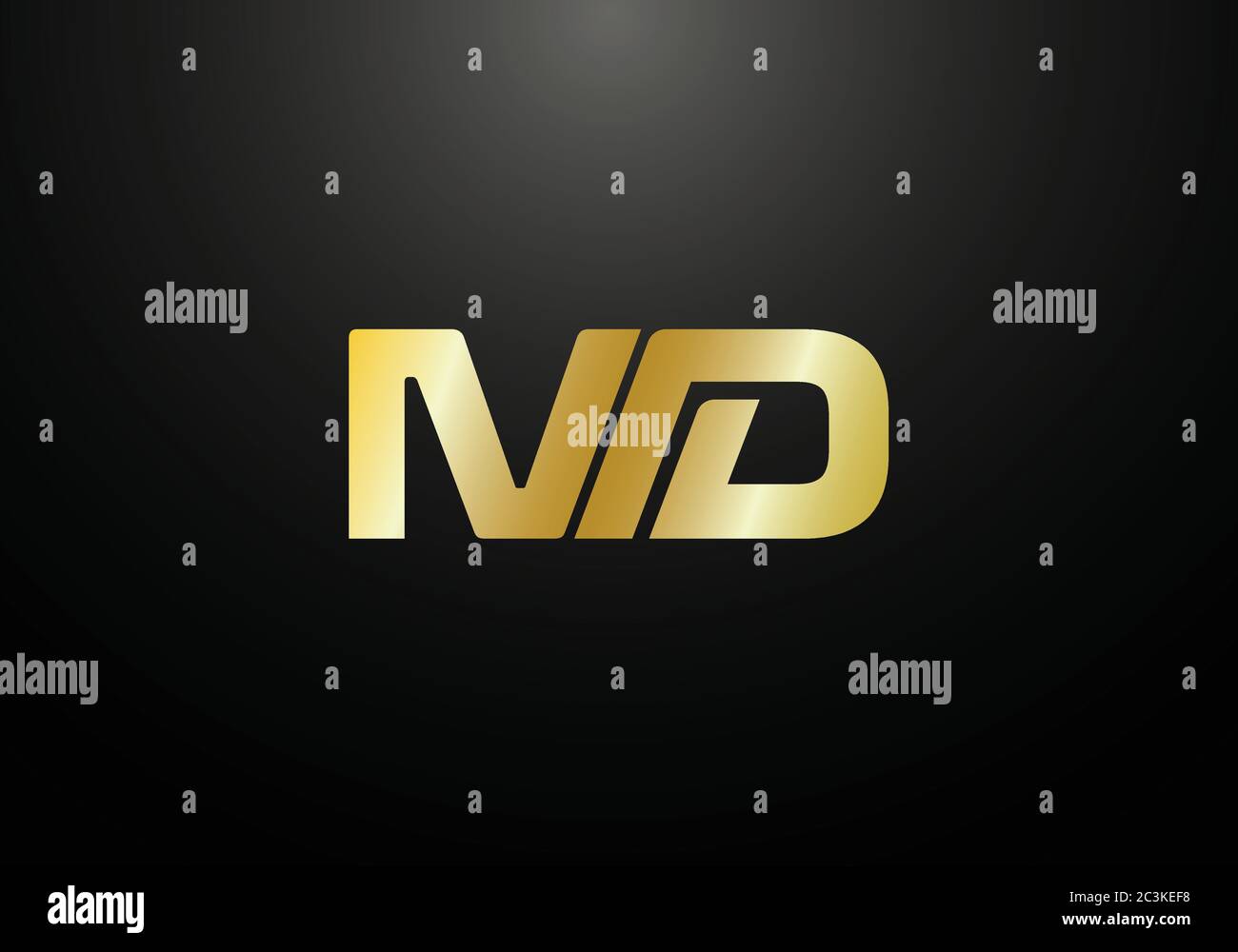 Initial Monogram Letter M D Logo Design Vector Template. M D Letter ...
