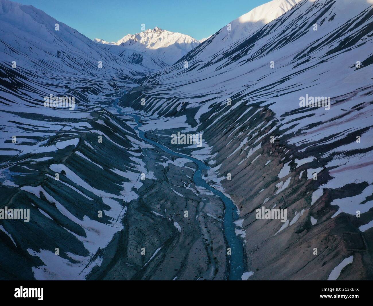 Aerial shot of Pin valley seen from Mudh village Stock Photo - Alamy