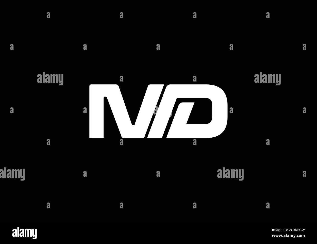 Initial Monogram Letter M D Logo Design Vector Template. M D Letter ...