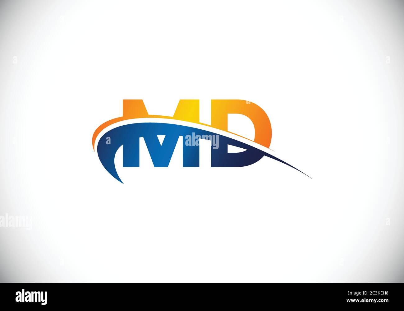 Initial Monogram Letter M D Logo Design Vector Template. M D Letter ...