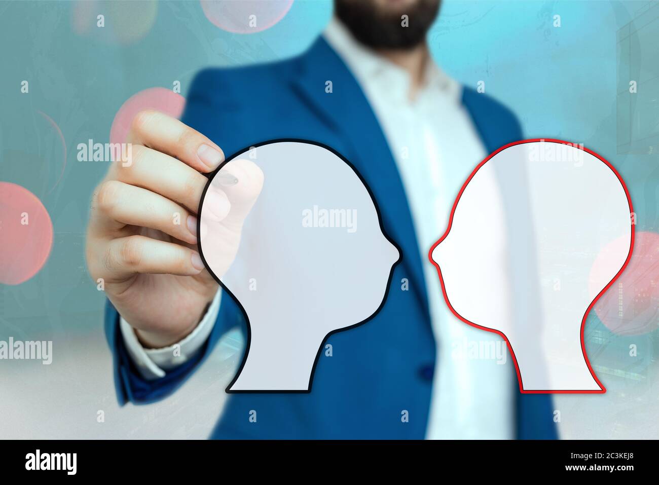 Competitiveness Symbol In Diverging Opposite Views Business Choice ...