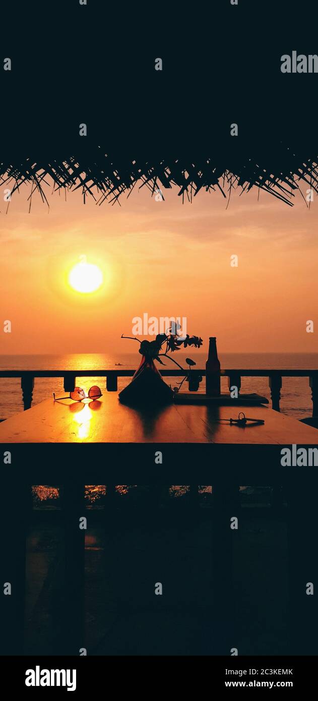 Vertical beautiful shot of Goa, India at sunset Stock Photo - Alamy
