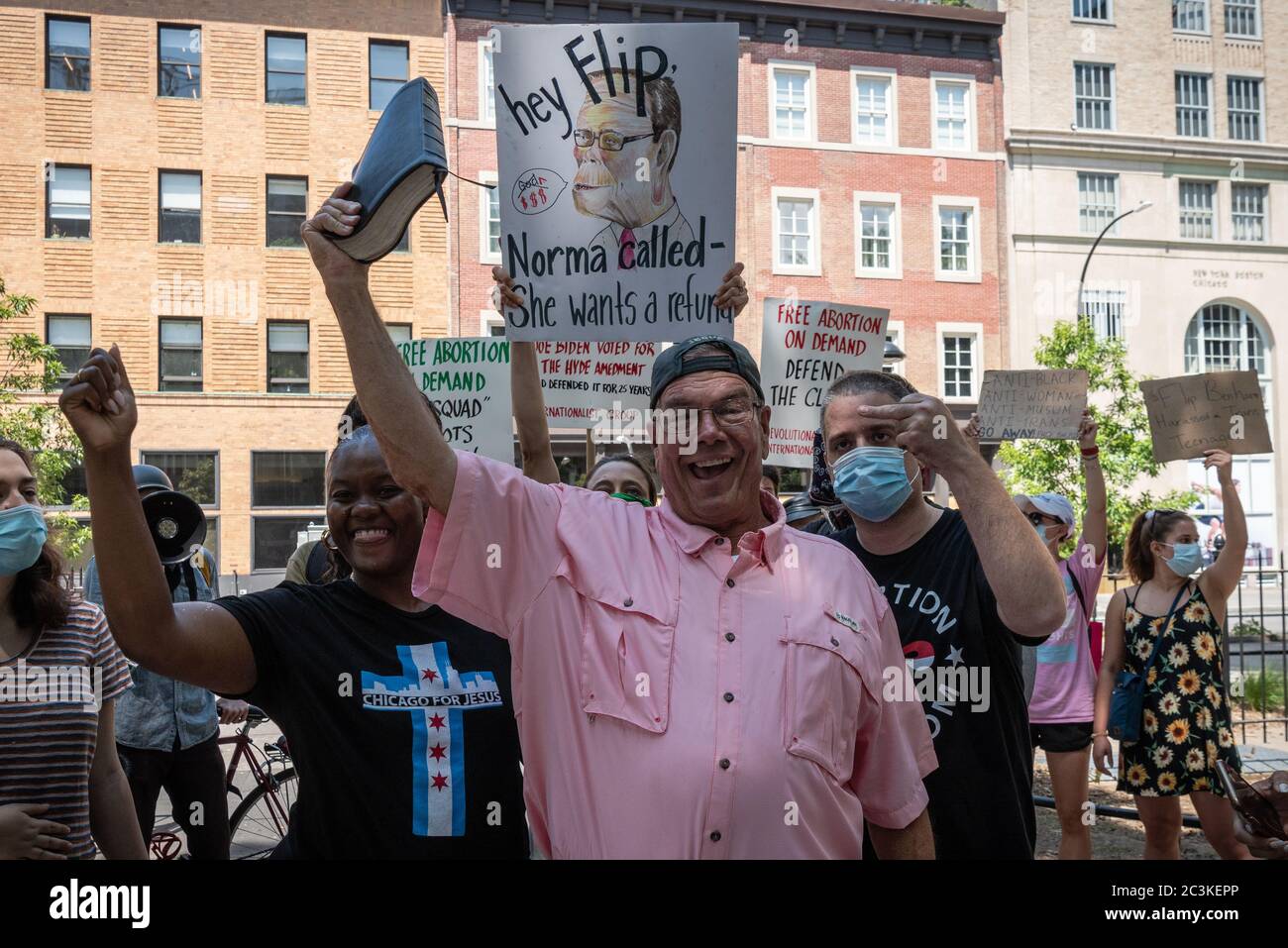 Far-right minister Flip Benham (pink shirt), who was featured in the ...