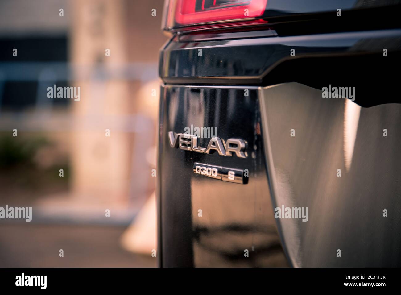 Moscow. Autumn 2018. The Land Rover Range Rover Velar is a British ...