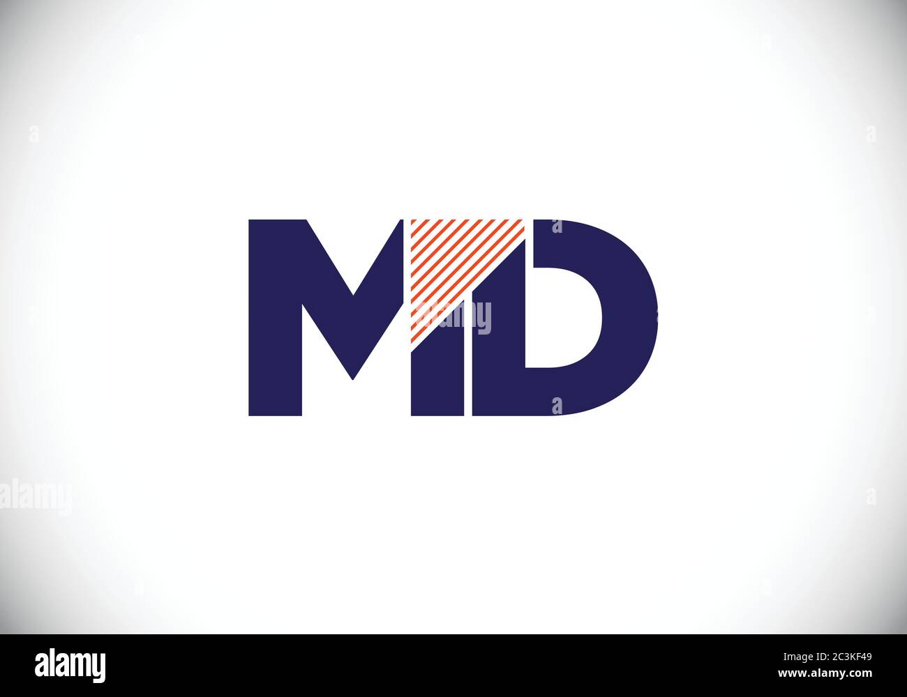 Initial Monogram Letter M D Logo Design Vector Template. M D Letter ...