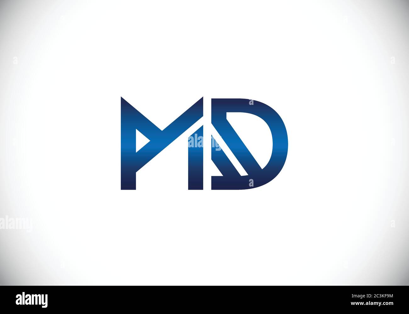 Initial Monogram Letter M D Logo Design Vector Template. M D Letter ...
