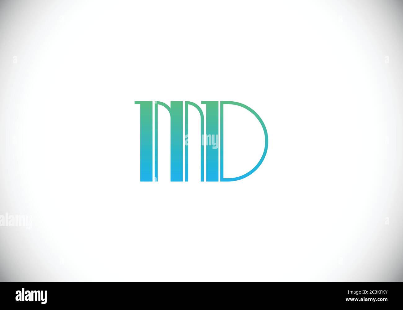 Initial Monogram Letter M D Logo Design Vector Template. M D Letter ...