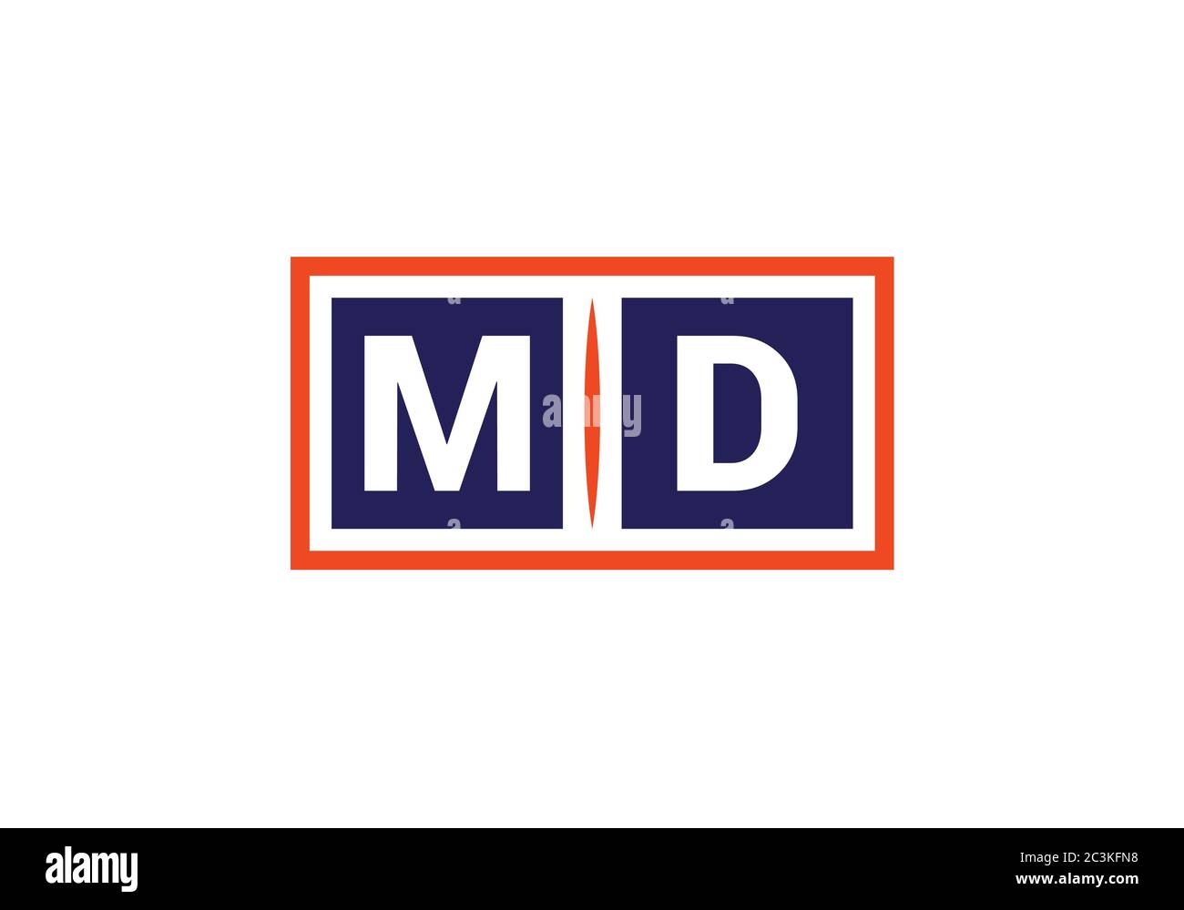 Initial Monogram Letter M D Logo Design Vector Template. M D Letter ...