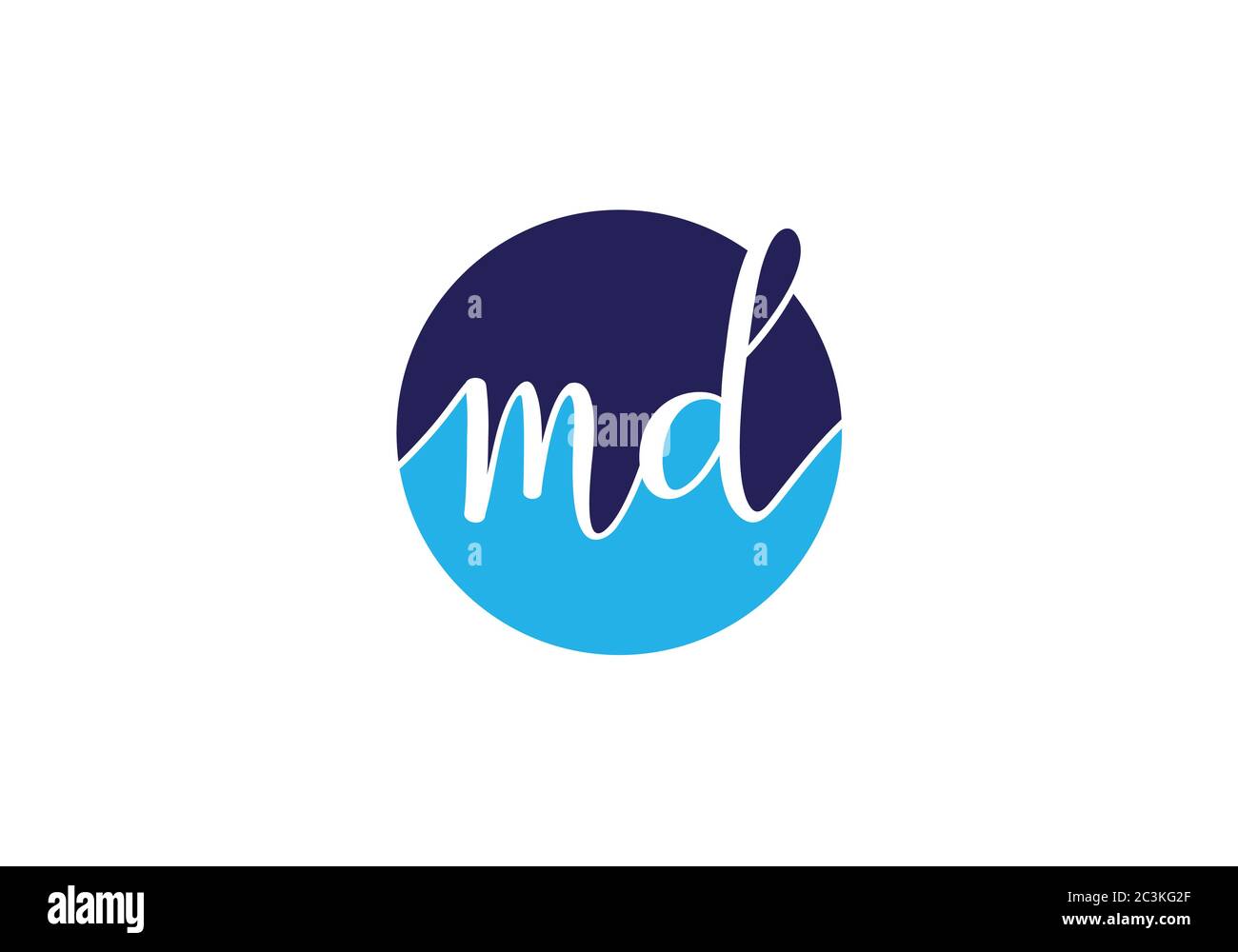 Initial Monogram Letter M D Logo Design Vector Template. M D Letter ...