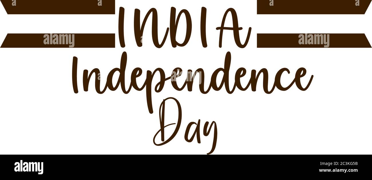 happy independence day india, calligraphy flag national vector ...