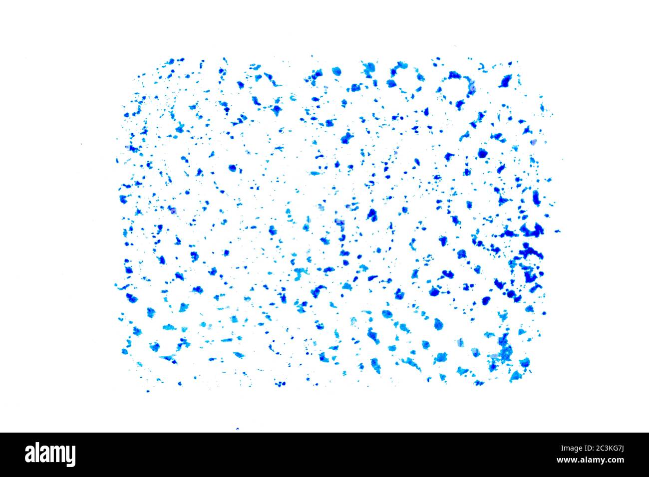 Blue color ink in square shape textured background as stamp or frame ...