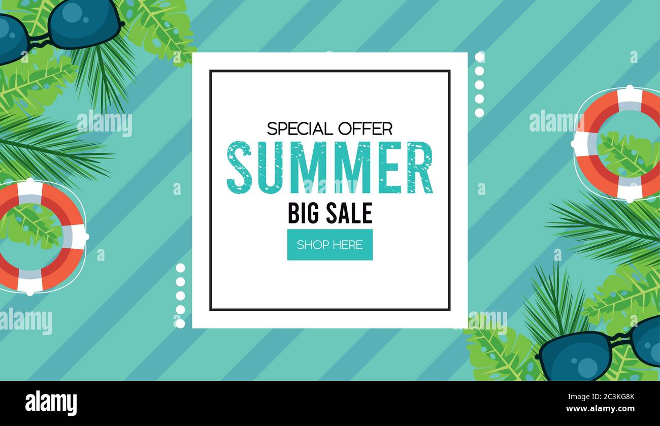 Square frame sunny summer Stock Vector Images - Alamy