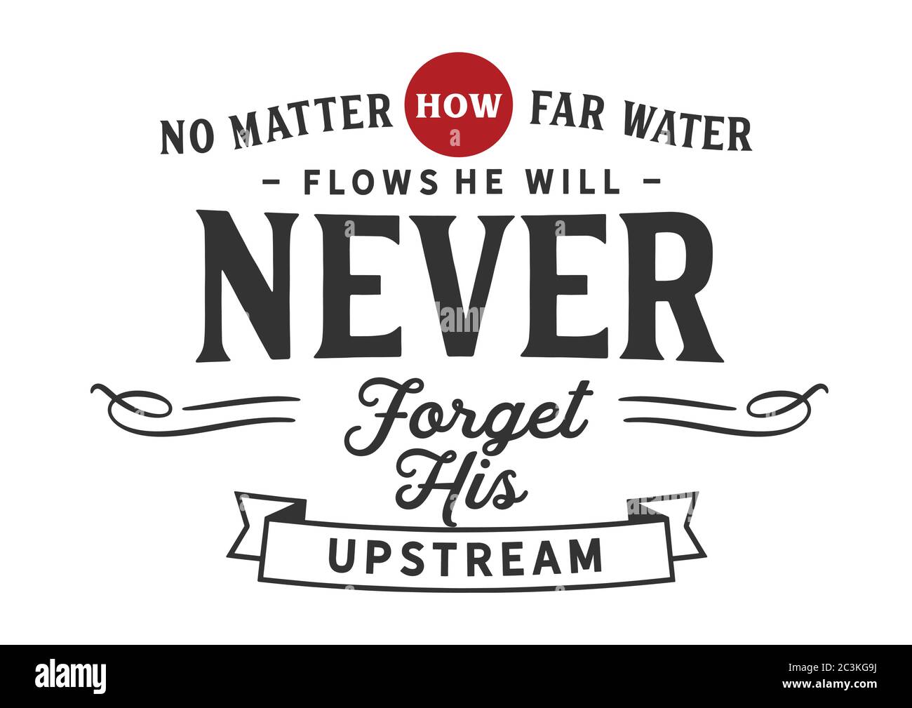 No matter how far water flows he will never forget his upstream Stock ...