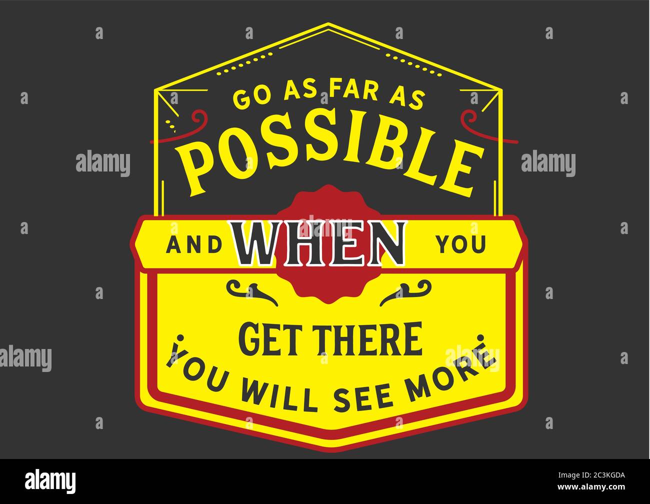 Go as far as possible and when you get there you will see more Stock ...