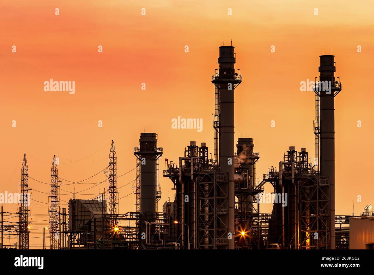 Cooling tower gas turbine combined cycle plant hi-res stock photography ...