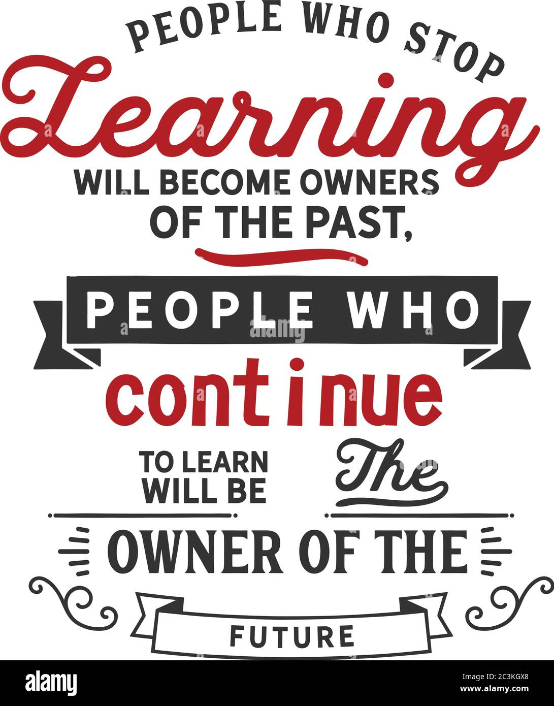 People who stop learning will become owners of the past, people who ...