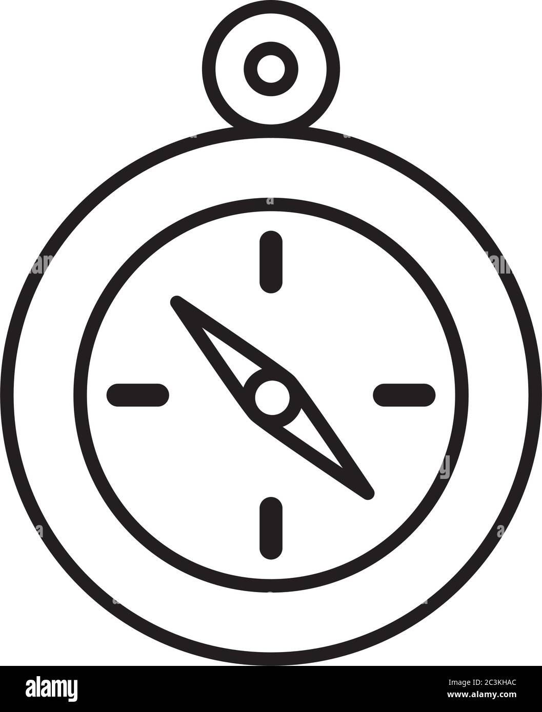Compass line style icon design, Tool navigation location north south ...