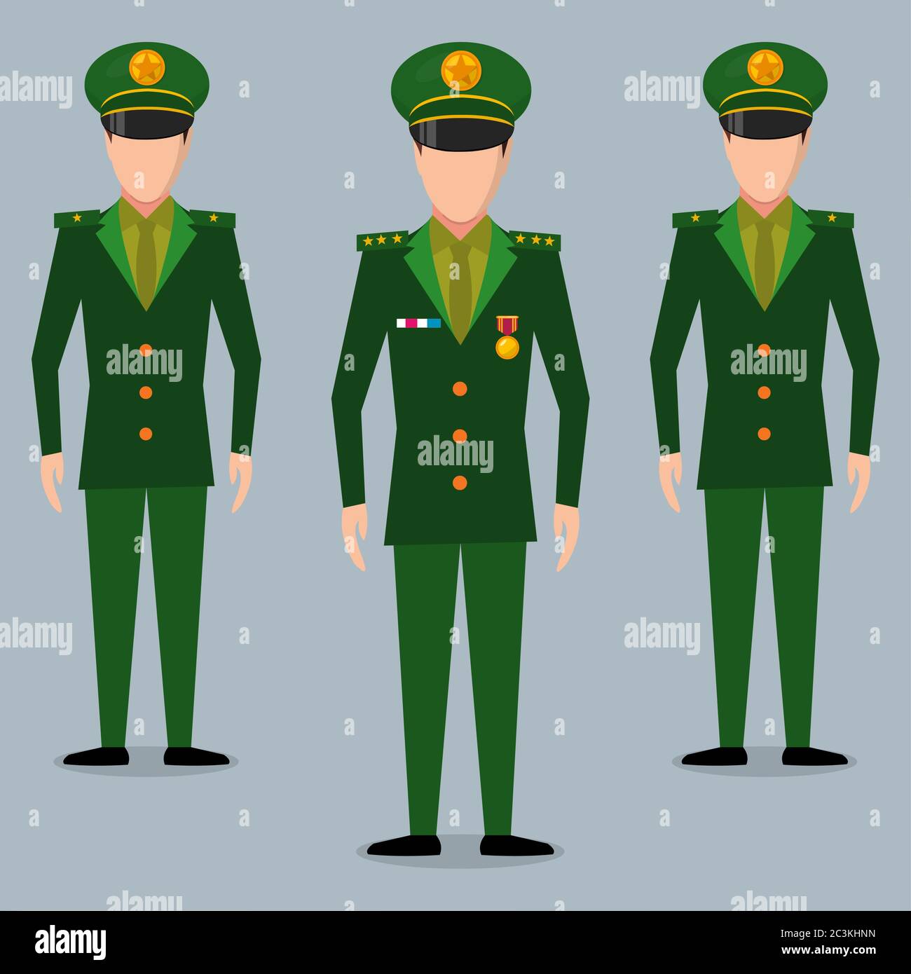 man wearing military uniform standing vector illustration Stock Vector ... man wearing military uniform standing vector illustration Stock Vector ...