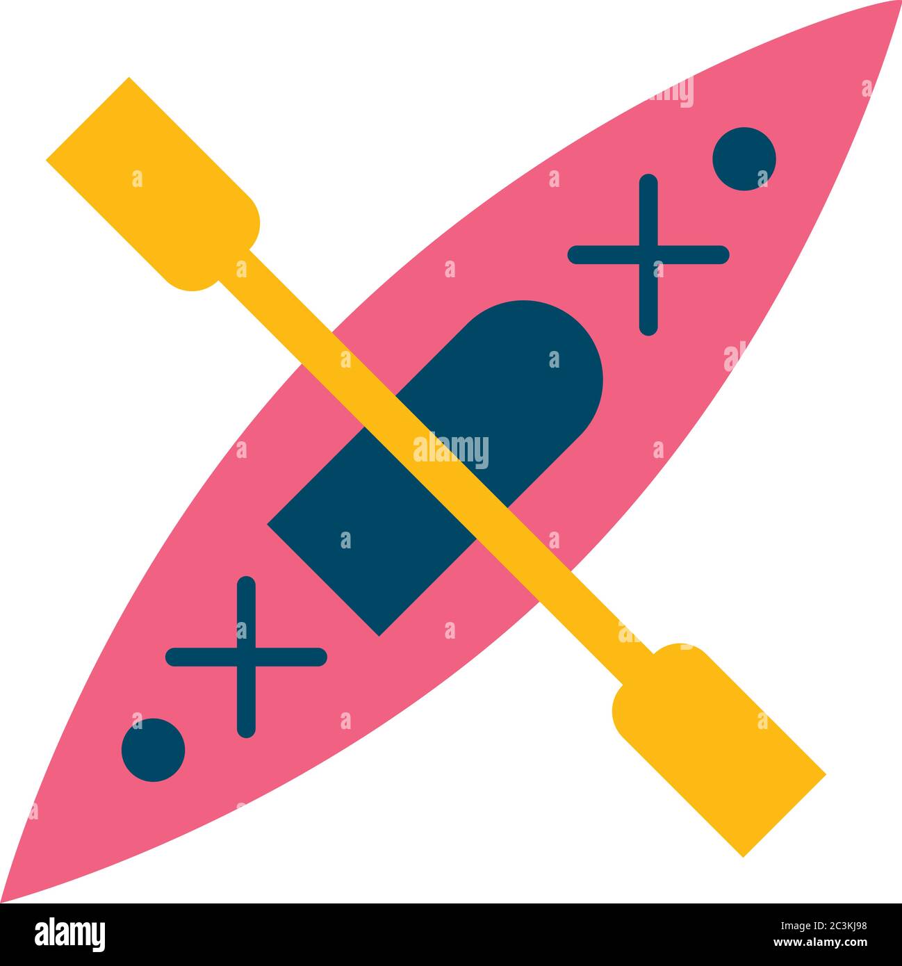 kayak flat style icon design, Summer vacation tropical relaxation ...